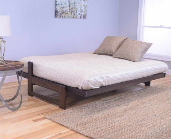 Low Arm Reclaimed Mocha Full Futon Frame
